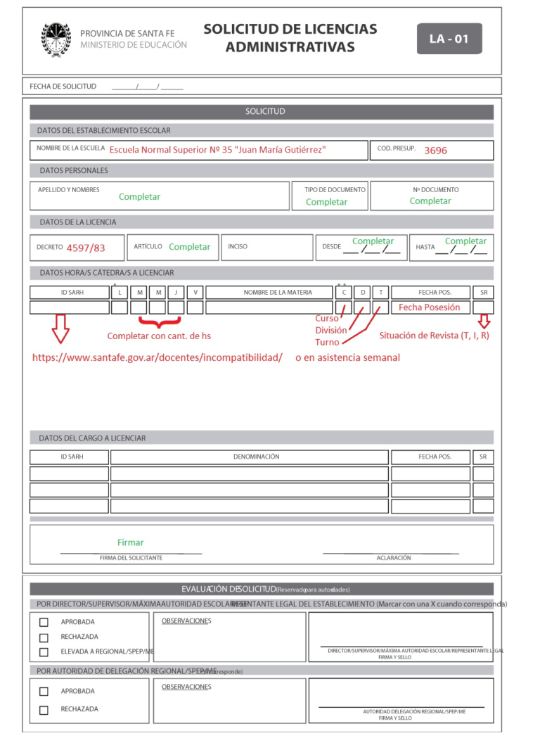 Formularios – Escuela Normal Superior Nº2 Provincial Nº35